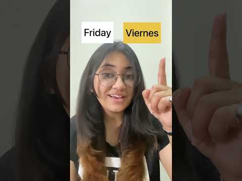 Days of the weeks in Spanish! 🇮🇳♥️🇪🇸