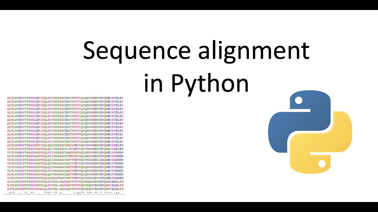 Sequence alignment in Python, and with no intermediate files