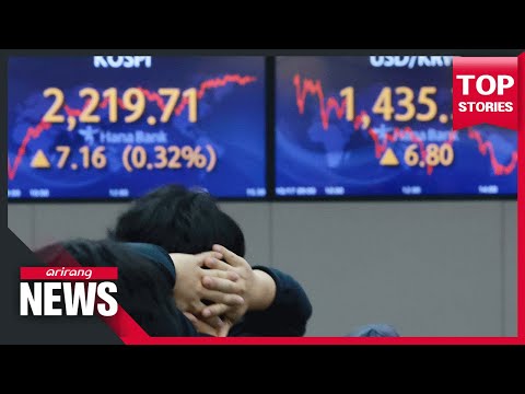 S. Korean won weakens to USD/KRW 1,435.3 ; KOSPI closes at 2,219 on Monday
