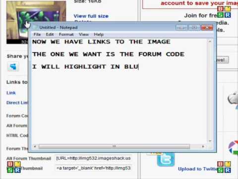 how to upload pictures to forum using image shack