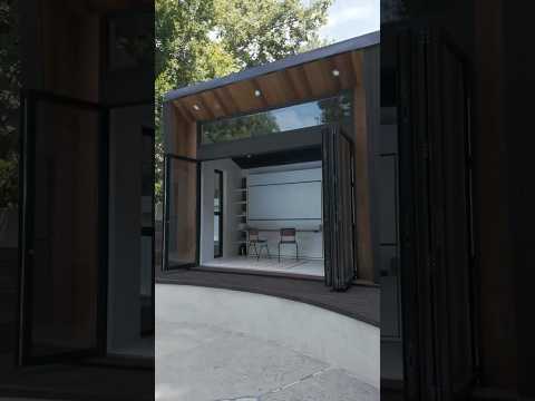 Backyards, Reimagined. 120 square foot luxury shed transforms this California backyard.