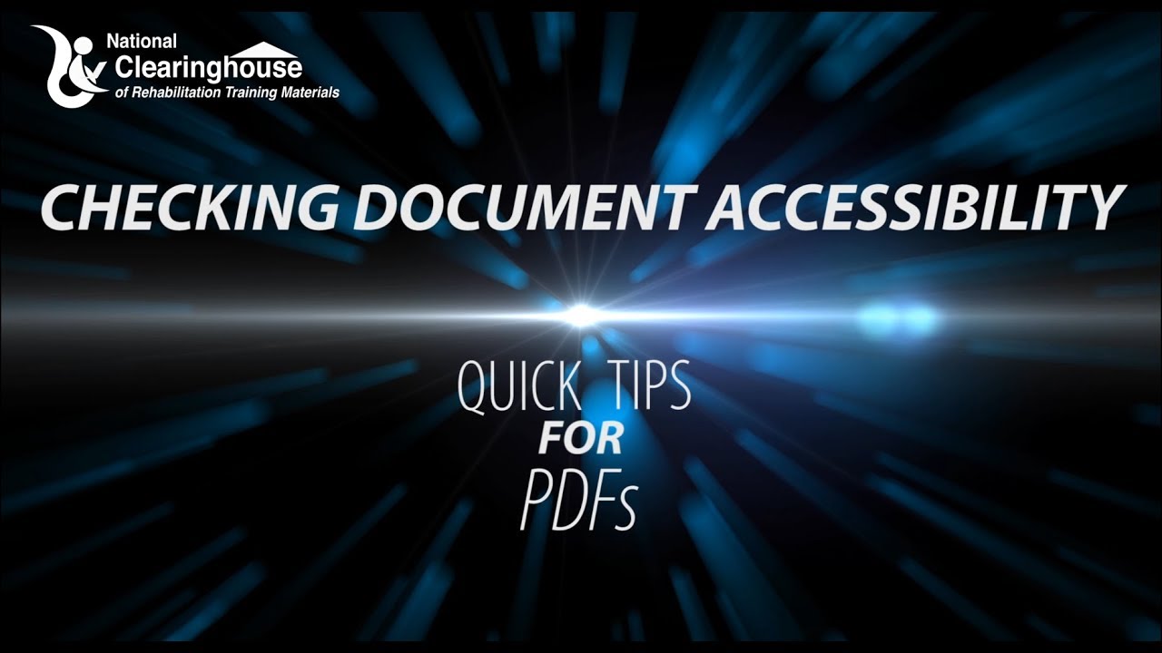 Checking Document Accessibility in PDFs