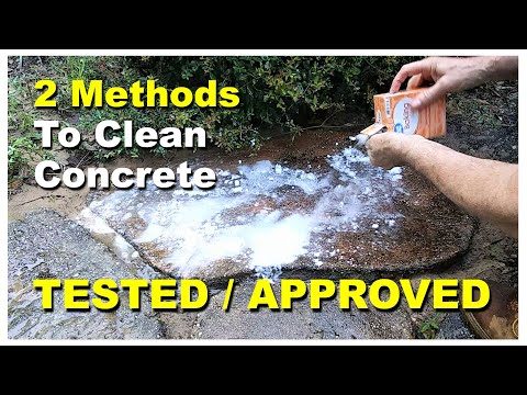 2 Methods Of Cleaning Concrete Without Pressure Washer TESTED.