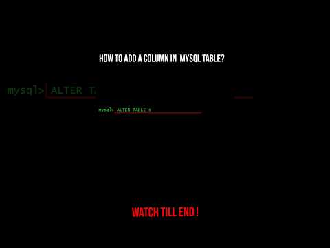 How To Alter Column in MySQL Table? #shorts #alter #sql