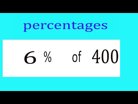 Percentages 6 Percentage(%) of 400