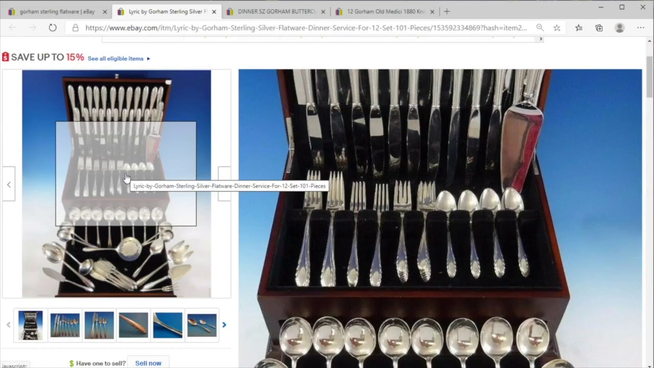 Price Check - Gorham Sterling Silver 20th Century Sets Buttercup, 19th Century Medici Sterling