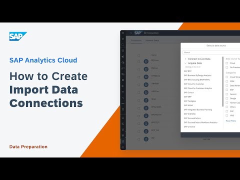 How to Create Import Data Connections: SAP Analytics Cloud