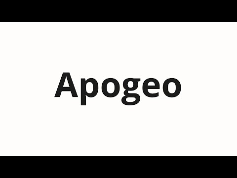 How to pronounce Apogeo