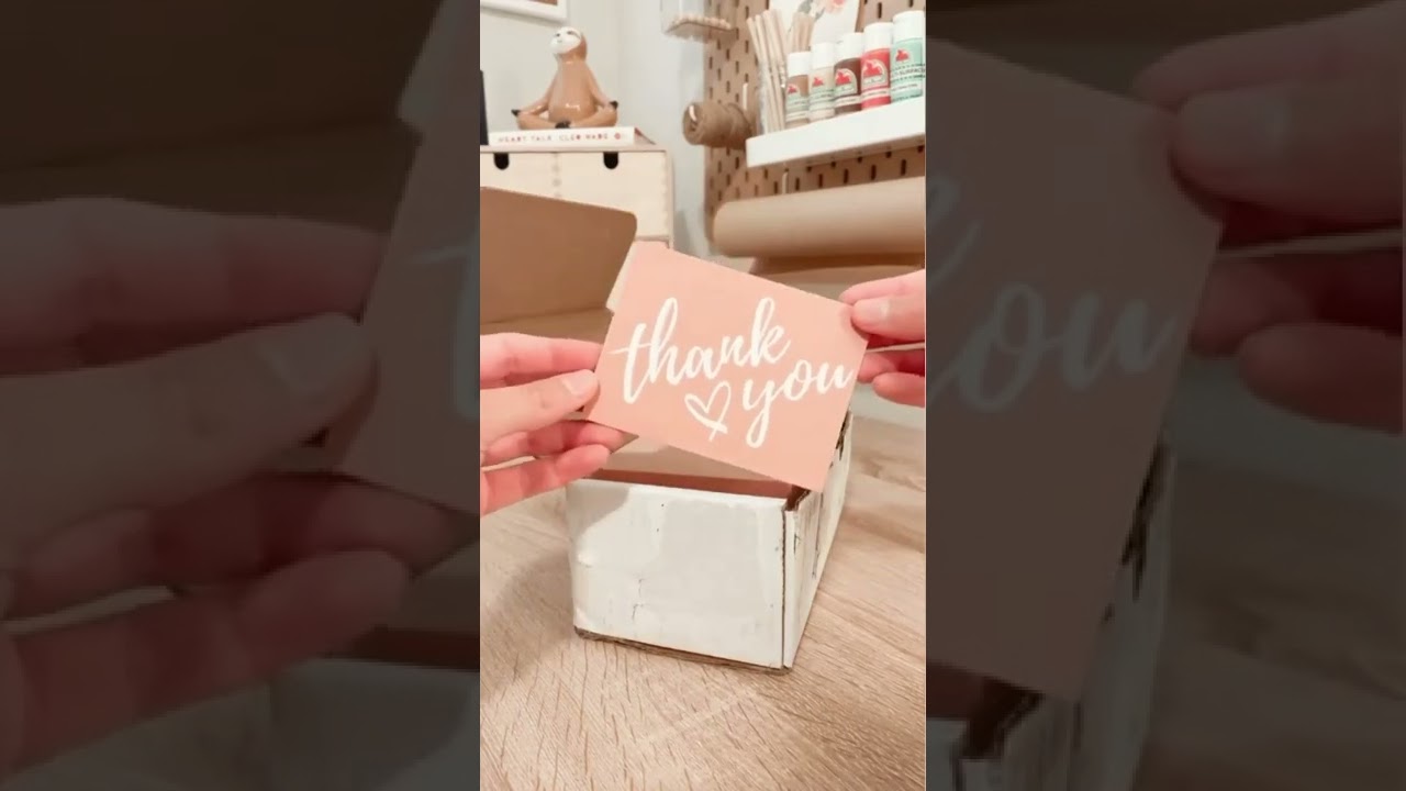 Unboxing Thank You Cards Printed by GotPrint