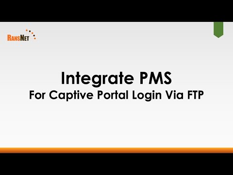 RansNet Wi-Fi: Zintegruj z PMS w celu logowania do portalu Captive Portal (przez FTP)