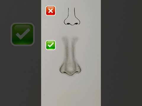 Nose Drawing Tutorial 👃 ✨ #ArtTutorial #PencilDrawing #Sketch