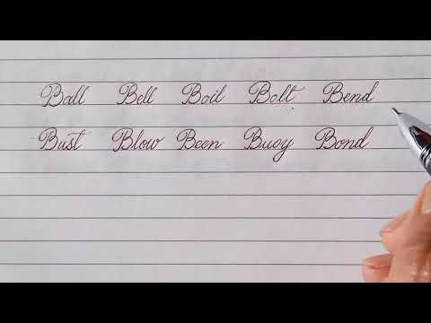 Four-letter-words starting with B | cursive handwriting with ball-pen | #cursivewriting#handwriting