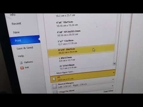 ms word print settings for landscape orientation in a4 paper