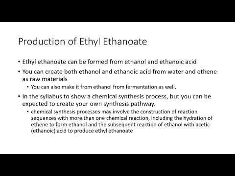 CS - Production of Ethyl Ethanoate