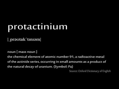 91 protactinium - How to pronounce chemical elements #PeriodicTable