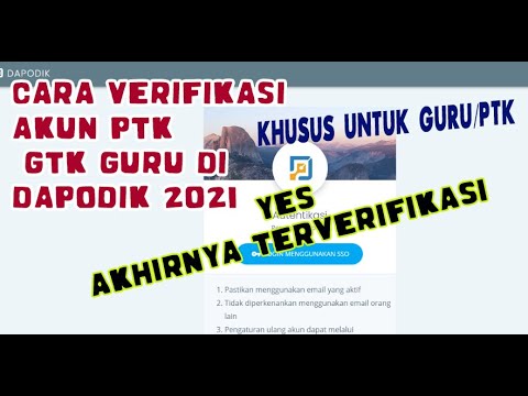 CARA VERIFIKASI AKUN GURU PTK GTK DI DAPODIK 2021 TERBARU