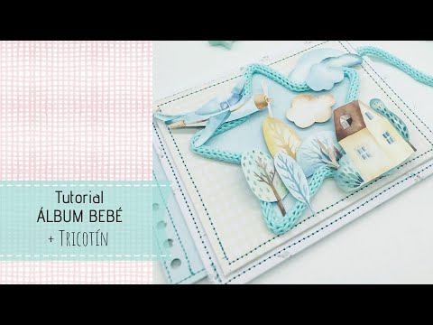 Como hacer álbum scrap bebé volando voy 2ª parte