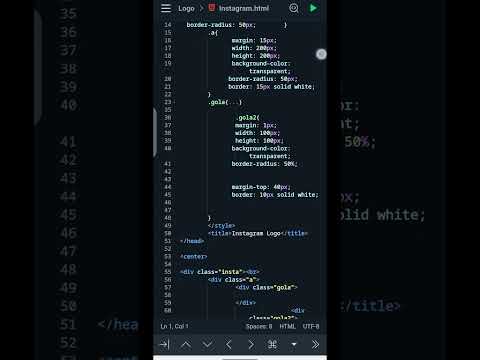 Instagram logo with HTML, CSS & Javascript Project || @myenjoyshort ||