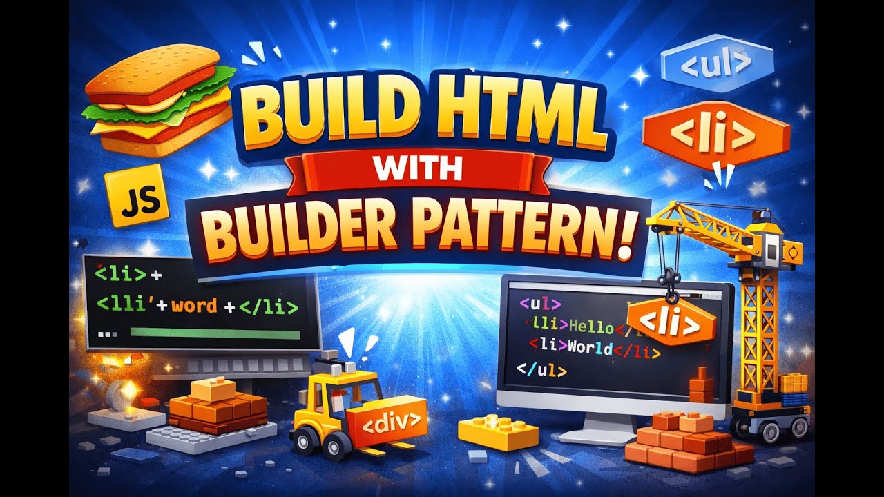 10. Builder Design Pattern in JavaScript | Build HTML Automatically (Real Example)