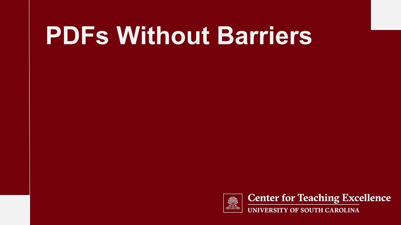 PDFs without Barriers