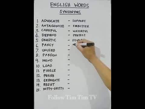 ENGLISH WORDS: SYNONYMS