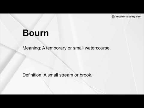 Bourn Meaning