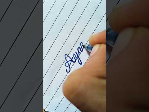 Ayansh(name) in cursive writing 👌#viral #youtube @Calligraphy Shorts