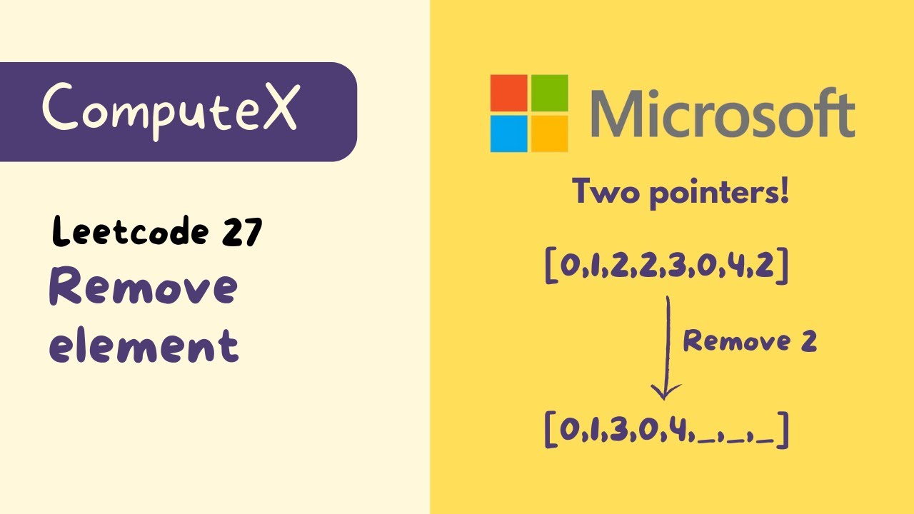 A 2 pointer solution! - Leetcode 27 - Remove element