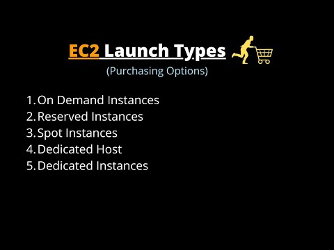 Amazon EC2 Instance Launch Types : On Demand, Reserved, Spot Instances and Dedicated host.