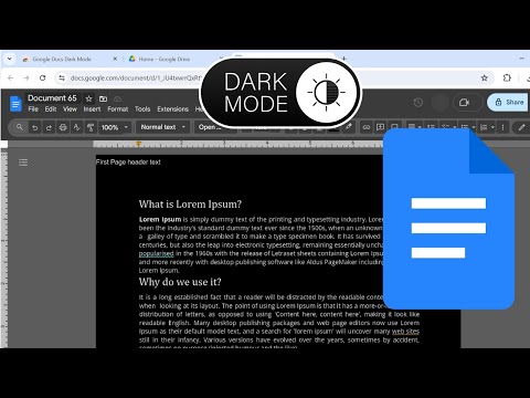 How to Turn ON Dark Mode in Google Docs 2024