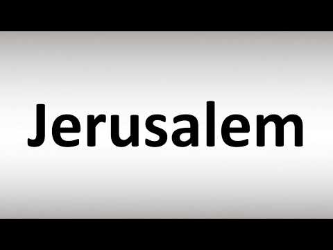How to Pronounce 'Jerusalem' Correctly