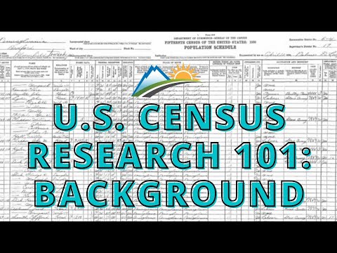 Genealogy Research in U.S. Census Records 101: Background