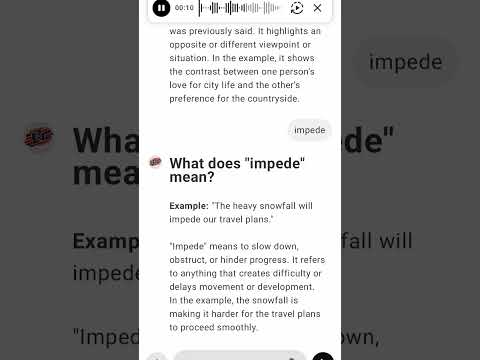 What does "impede" mean?