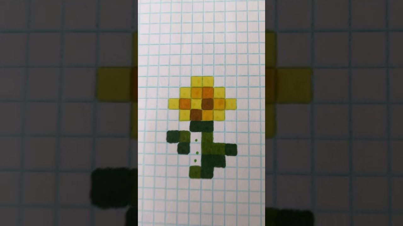🌸🌹Pixel Ideas💛🟡 PART 3 #minecraft#flower#dandelion#pixel#art#pixelart Credit to@TheDewDropShopAE