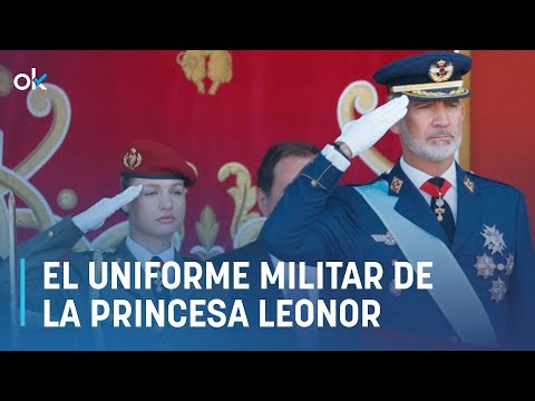 La princesa Leonor luce por primera vez el uniforme militar en el desfile del 12 de octubre