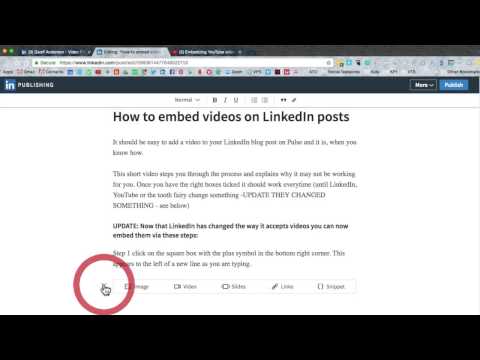 How to embed Videos on LinkedIn posts