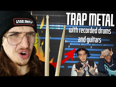 I made a TRAP METAL BEAT 🤘 with REAL DRUMS 🥁 | How to trap metal | Making beats in Reaper