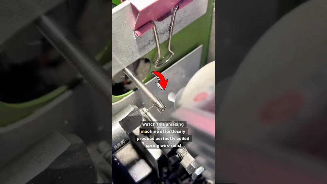 How Are Perfect Springs Made? 🧐 The Hidden Art of Automated Wire Coiling #shorts