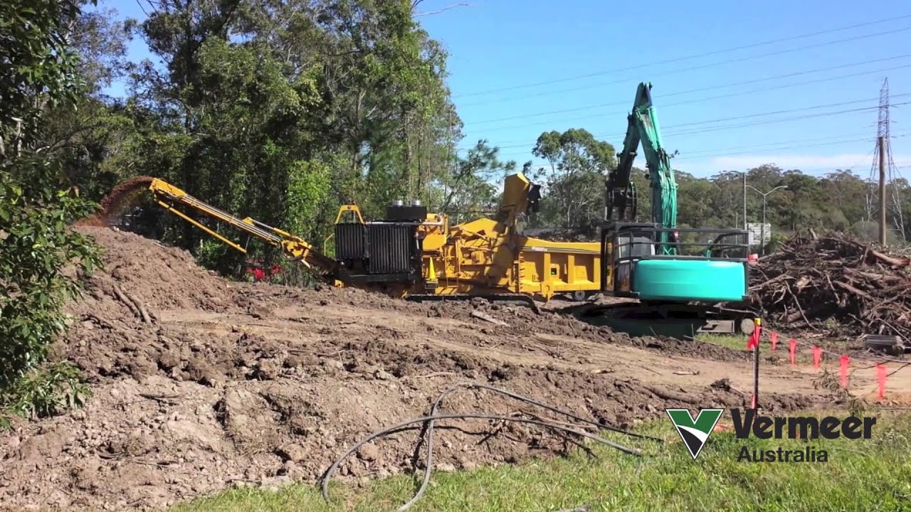 Vermeer HG6000TX horizontal grinder, land clearing Brisbane, Australia