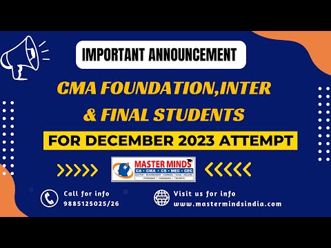 Updation in CMA Examination Form || December 2023 || Last date 17 October 2023