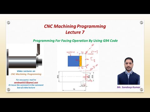 Lecture 7 | Program for Facing Operation Using G94 Code | Box Facing | CNC Machining Programming