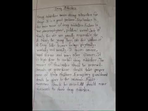 Drug Addiction (Paragraph) for IX,X & SSC #shorts #paragraph #2023 #drugaddiction #1minuteeducation