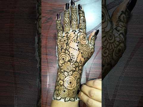 Stylish Mehndi Design ♥️ #shorts #mehndi #trending #stylish #latest #arabic #henna #mehandi #video