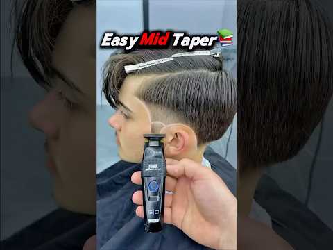 EASY MID TAPER FADE TUTORIAL!π₯ #barber #barberlove #barbershop #haircut #belgiumbarber #hairstyle