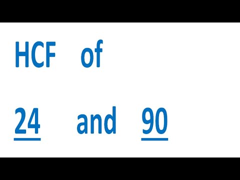 HCF of 24 and 90