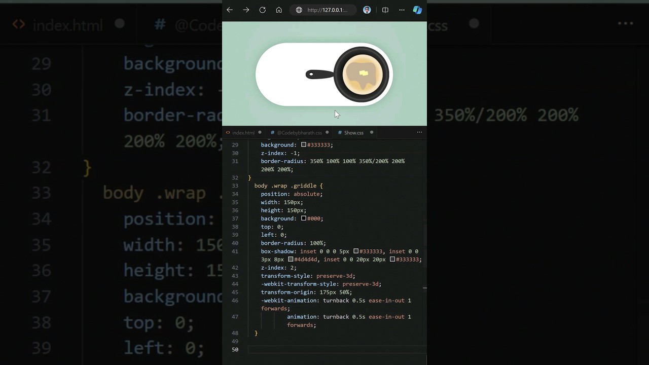Day 028 - 😍Micro css pancake toggle button animation #coding #webdevelopment #css #html #programador