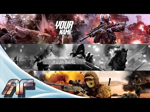 FREE GAMING YOUTUBE BANNER TEMPLATES - Photoshop 2017