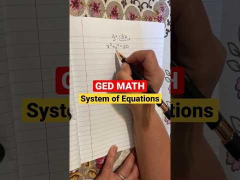 GED Math | Algebra System of Equations #ged #gedmath #gedtest #adulteducation #adultmath