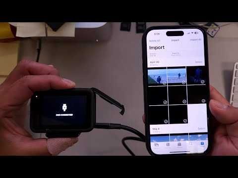 Plugging GoPro into iPhone 15 Pro for File Transfer